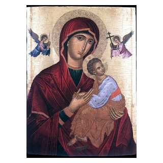 Andreas Ritzos the Mother of God of Passion 21"x28" Premium Canvas ...