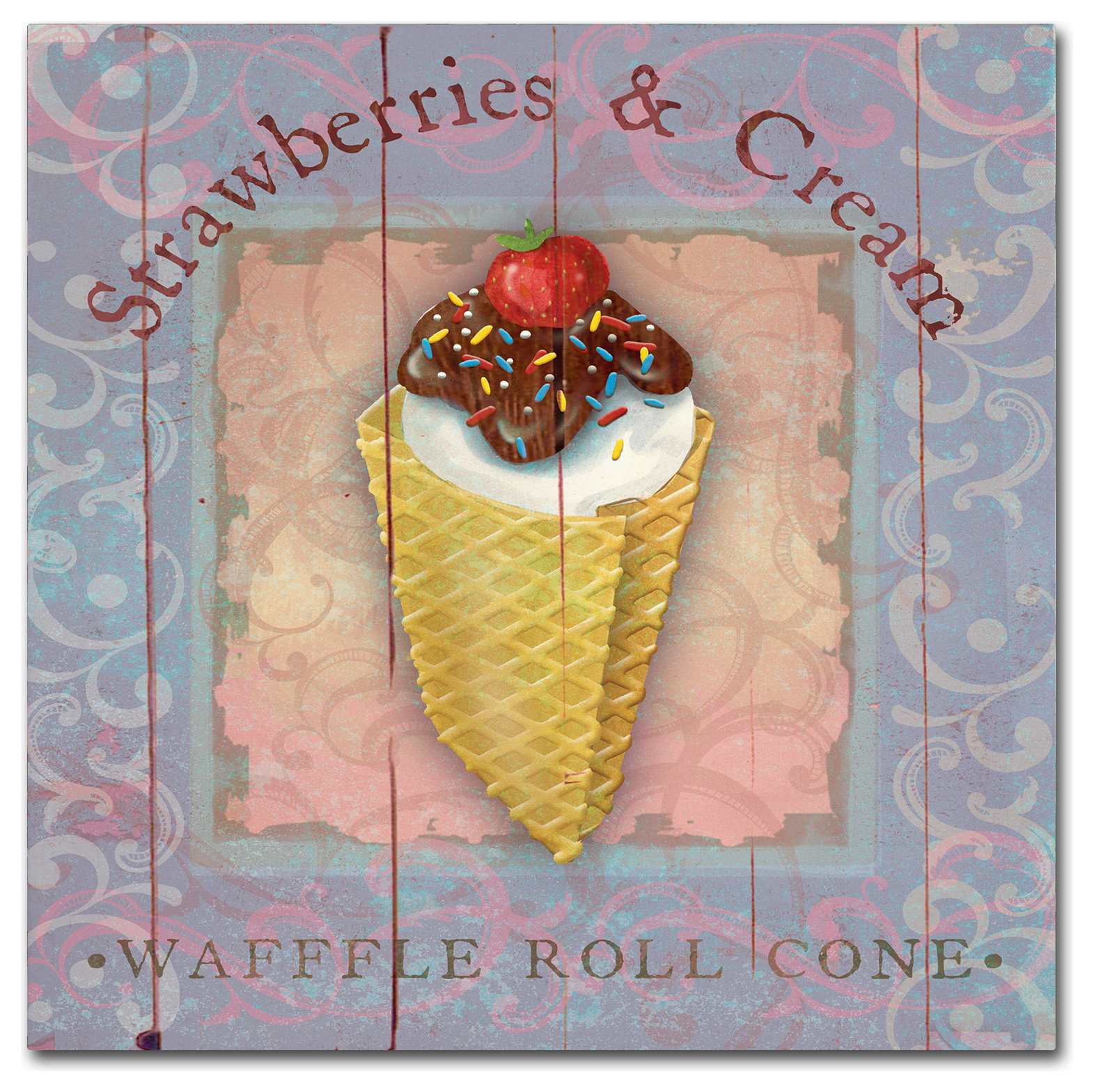 Fiona Stokes-Gilbert-ALI 'Parlor Ice Cream III' Canvas Art, 24"x24 ...