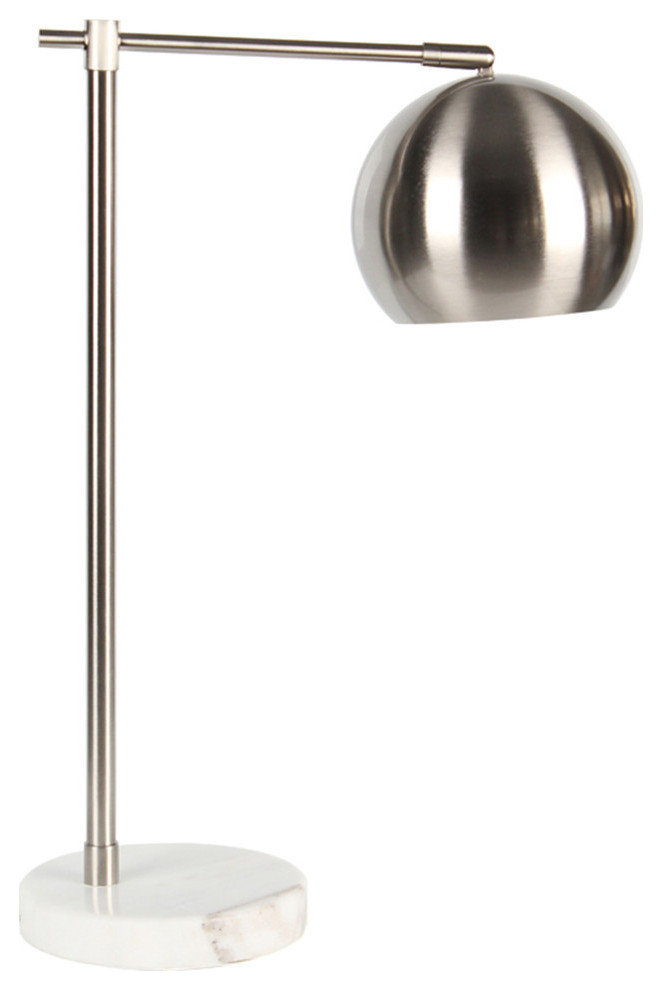 Metal Round Task Table Lamp, Silver, 22", 22 - Modern - Desk Lamps - by ...
