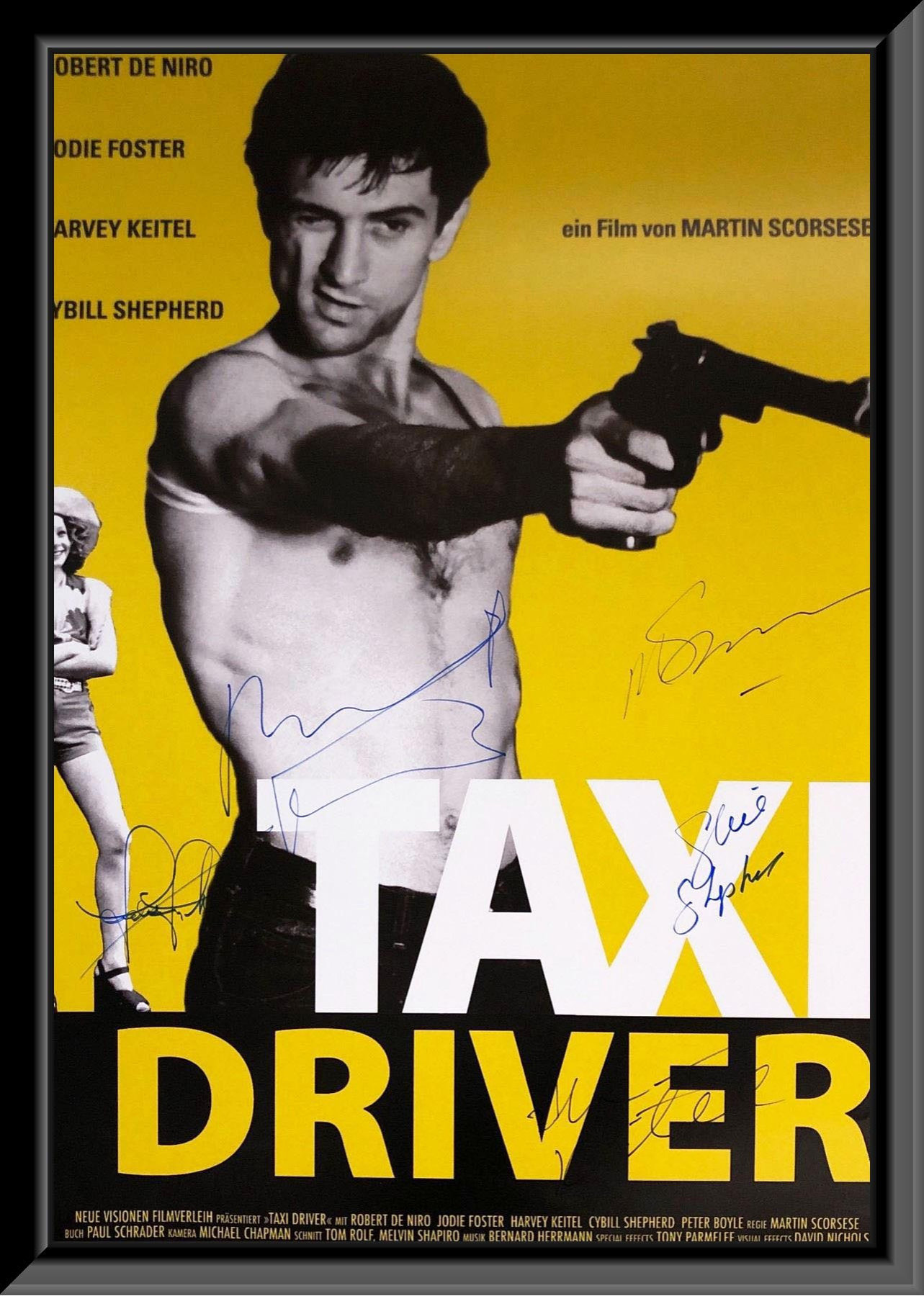 Taxi Driver cast signed movie poster, 27x40 inches - Contemporary ...