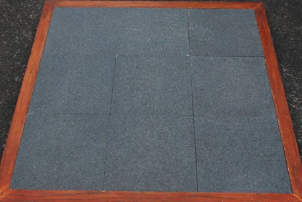 Absolute Black Granite Tiles, Flamed Finish, 12"x12", Set of 40 ...