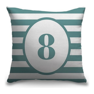 "Number Eight - Striped Oval" Pillow, 20" x 20" - Contemporary ...