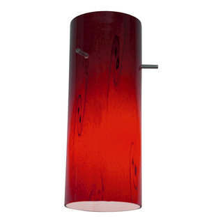 Access Lighting Cylinder Pendant Glass, Red Sky Glass 23130-RUSKY ...