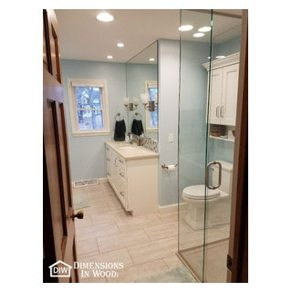 Bathroom Remodel with Glassed In Shower, Taj Mahal Vanity & Custom ...