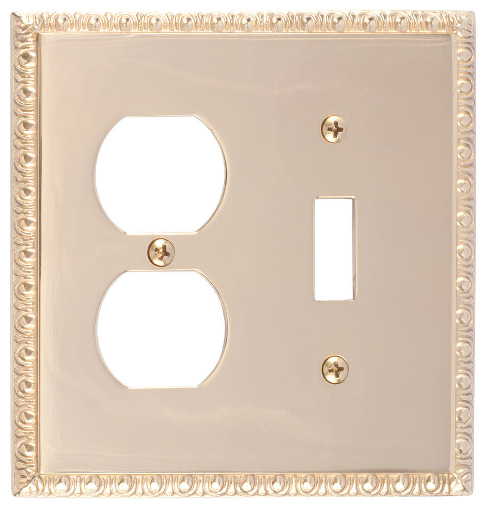 Egg And Dart Double, 1-Switch And 1-Outlet - Traditional - Switch ...