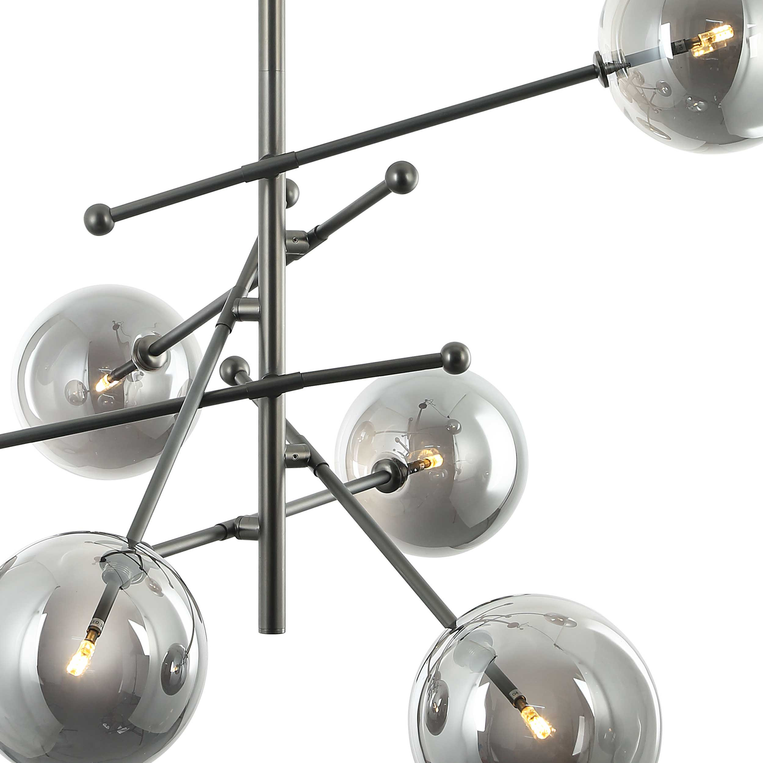 Apollo Gray Chandelier - Midcentury - Chandeliers - by Gild | Houzz