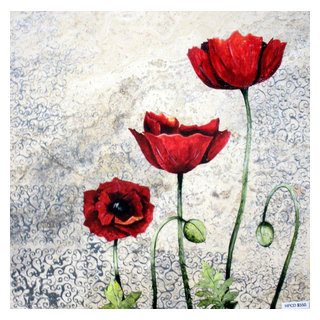 Modern Poppies - Eclectic - Denver - by Artwork by Cynthia Ligeros | Houzz