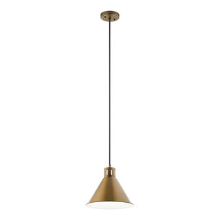 Kichler Zailey 1-LT Pendant 52176NBR - Natural Brass - Transitional ...