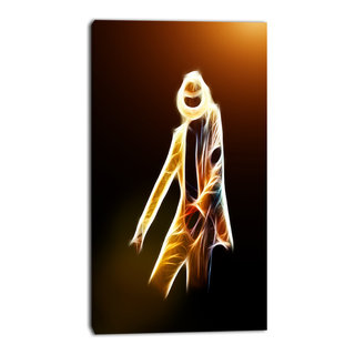 Moonwalker in Dance Style, Modern Portrait Canvas Art, 16"x32 ...