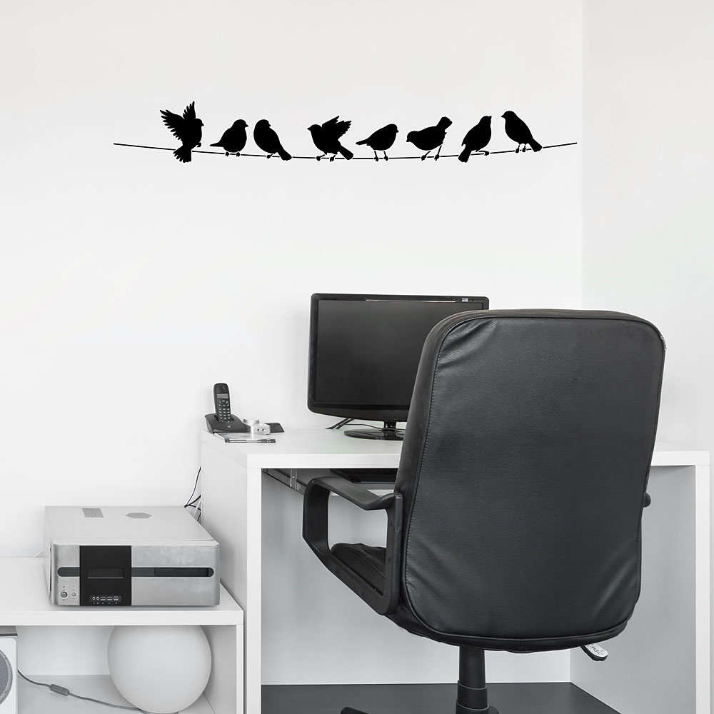 Cute Birds On A Wire Border Stencil, Stencils For Walls, Nursery Decor ...