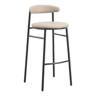 Lume Collection Modern Bar Stool in Dark Taupe - Modern - Bar Stools ...
