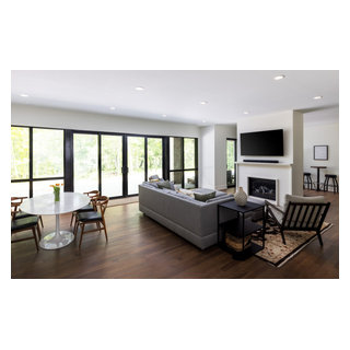 Modern Transitional Custom Home in Ann Arbor - Transitional - Basement ...