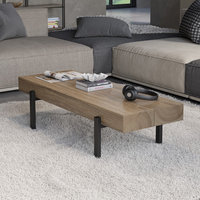 39" Rustic Rectangular Coffee Table, Small/Narrow - Industrial - Coffee ...