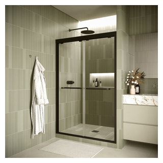 Greenwood 48"x74" Sliding Shower Door,CrystalTech Treated 5/16 ...