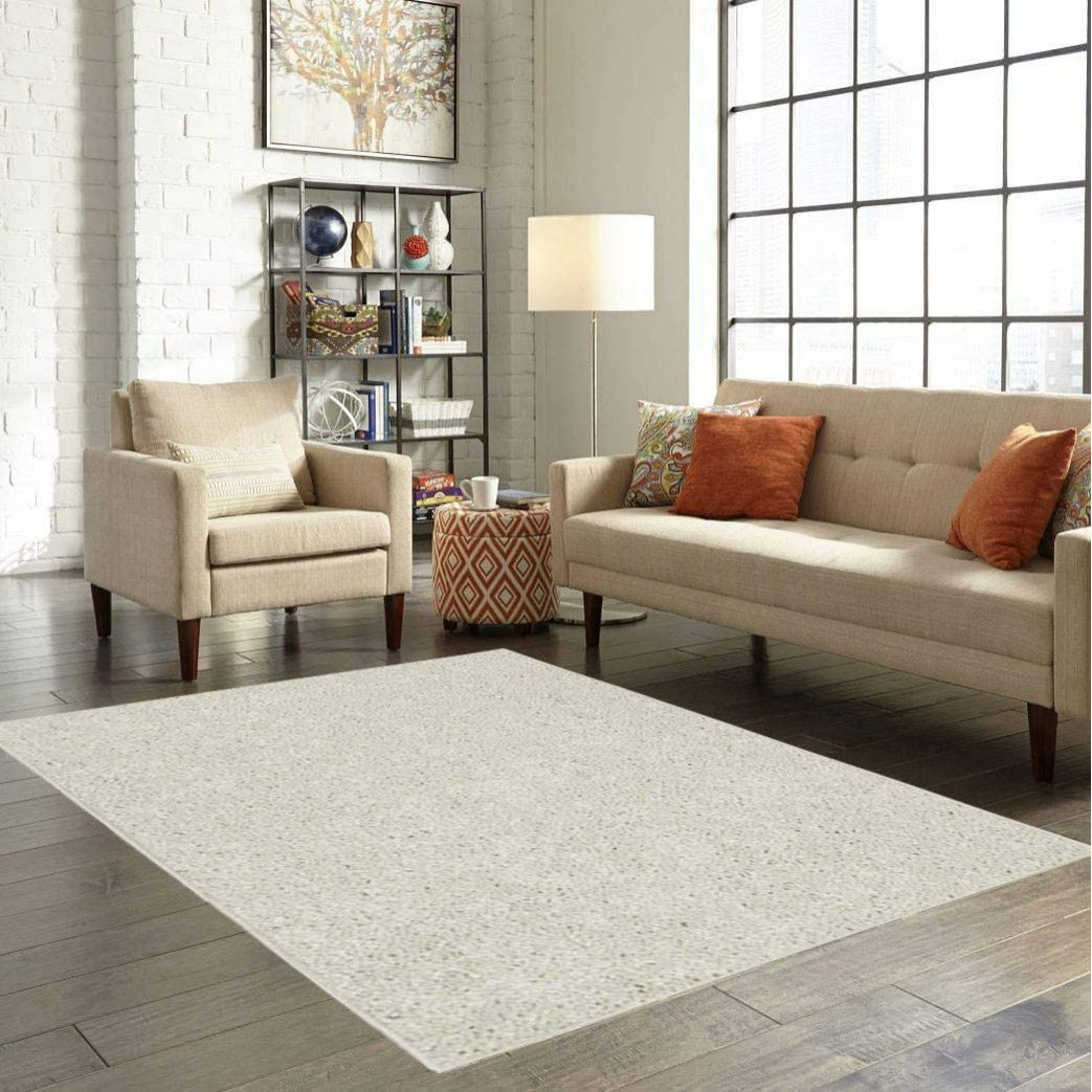 Color World Collection Way Pet Friendly Area Rugs, Off White, 33" x 66 ...