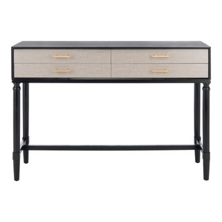 Grace 4 Drawer Console Table Black - Traditional - Console Tables - by ...