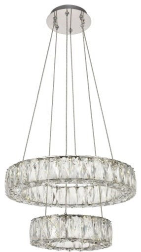 Elegant Monroe Integrated LED Chip Light Chrome Pendant - 3503G18C ...