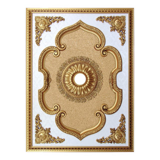 Artistry Lighting, Rectangle 63" x 47" Gold Ceiling Medallion (ART1216 ...