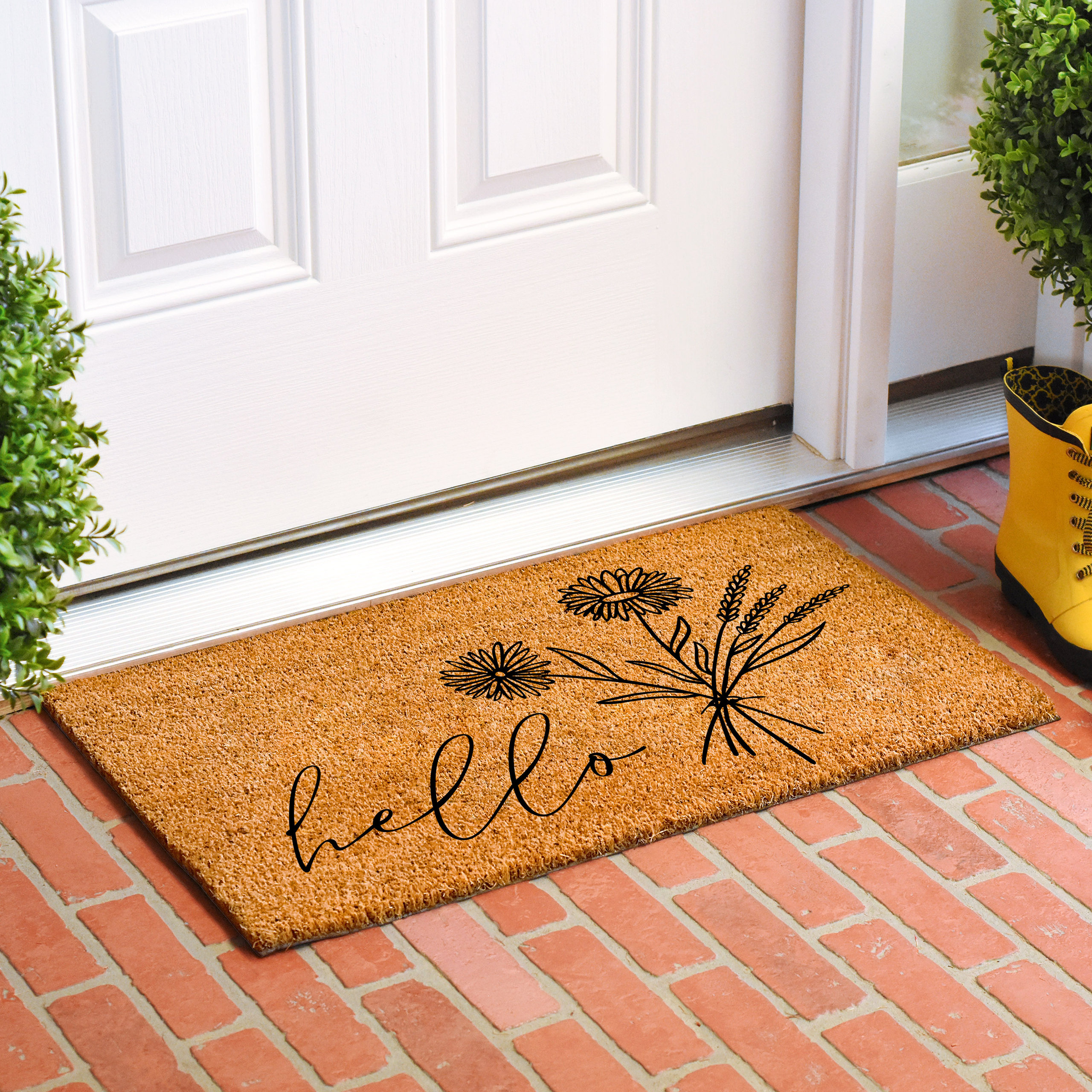 Calloway Mills WildFlower Bouquet Doormat, 24" X 36" - Contemporary ...