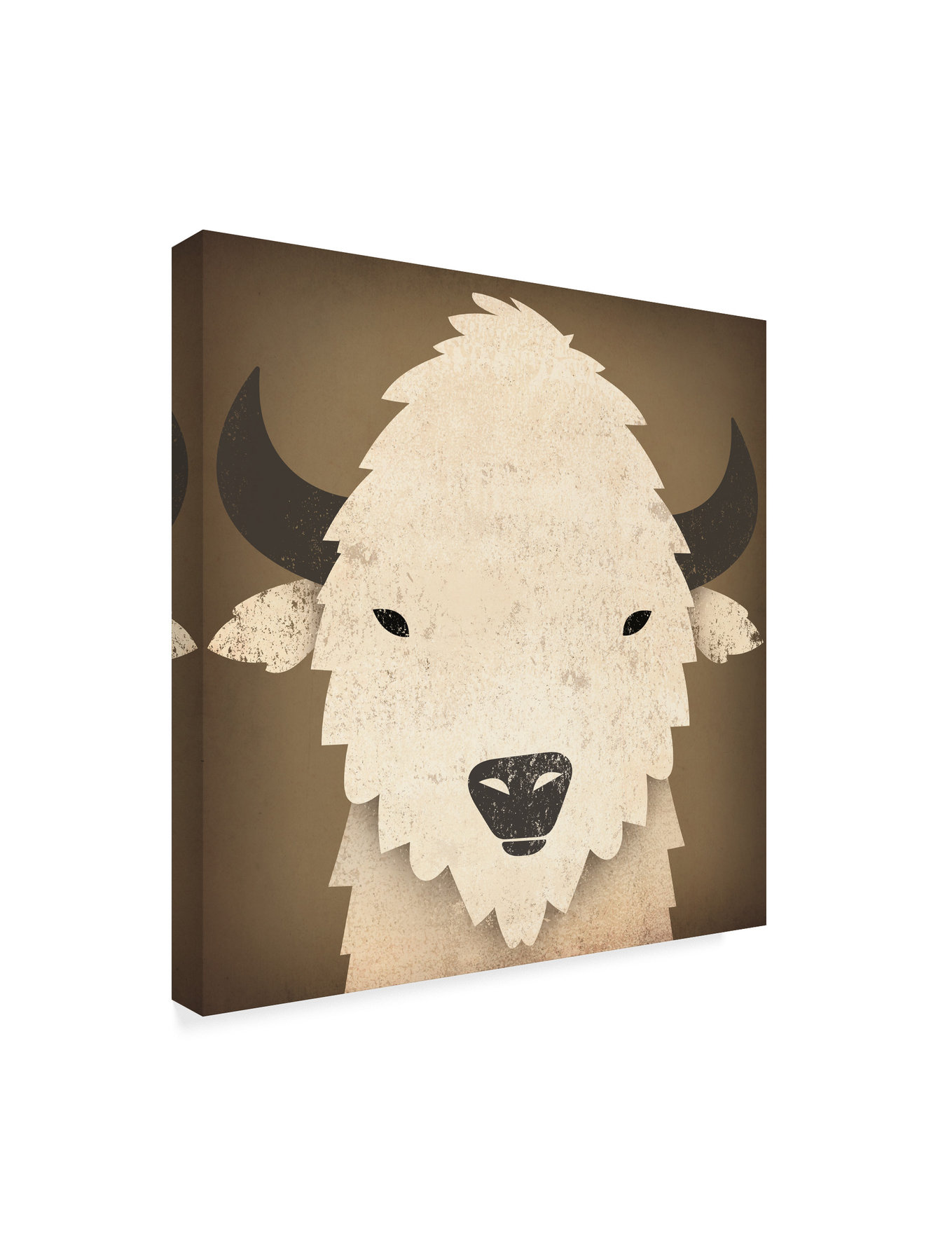 Ryan Fowler 'Buffalo I' Canvas Art, 24"x24" - Southwestern - Prints And Posters - by Trademark ...