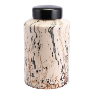 Modern Contemporary Decorative Vase Bottle Jar Decor, Brown, Ceramic ...