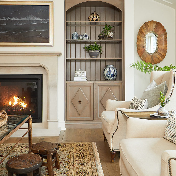 75 French Country Vaulted Ceiling Living Room Ideas You'll Love ...