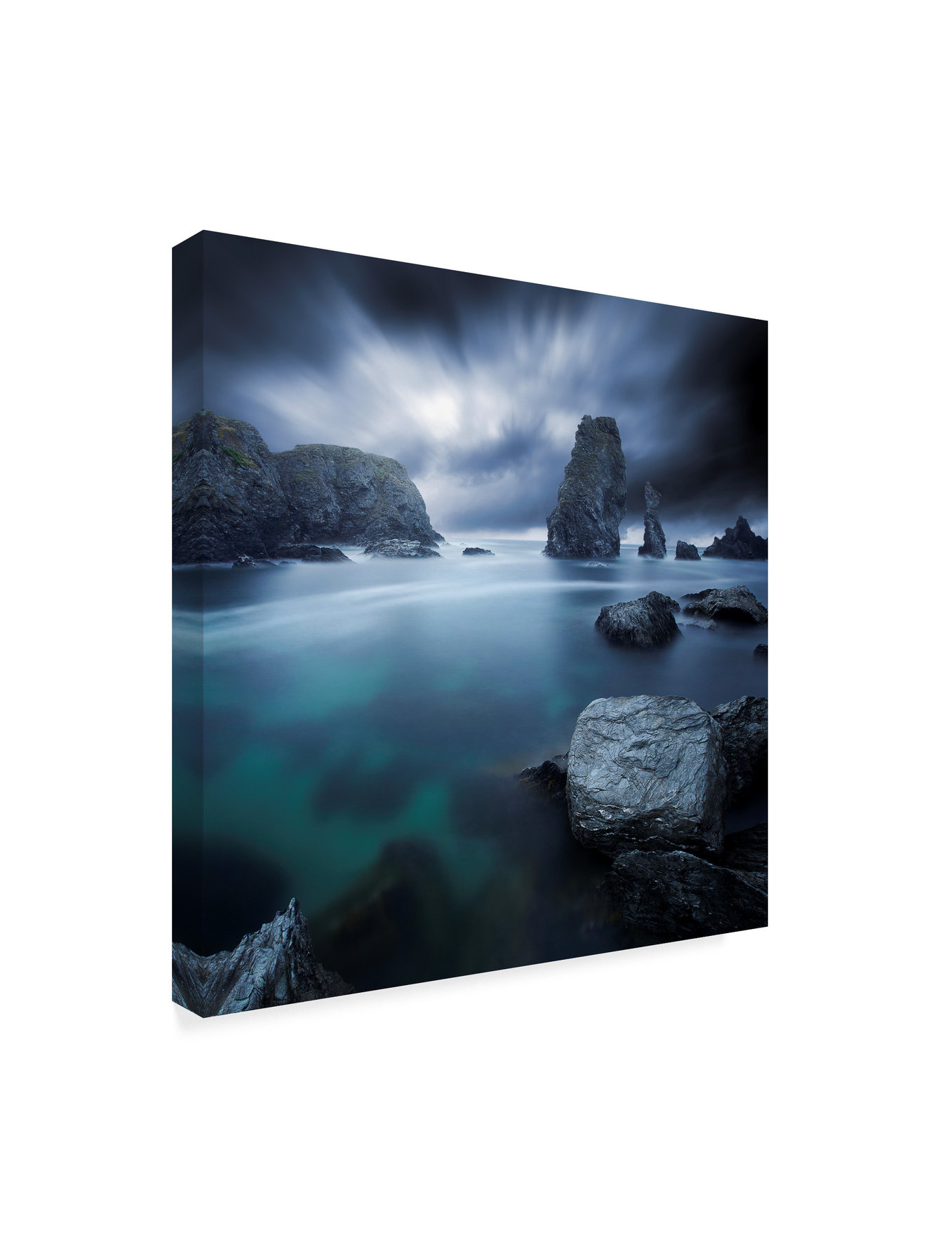 Sebastien Del Grosso 'Turquoise' Canvas Art, 35"x35" - Beach Style ...