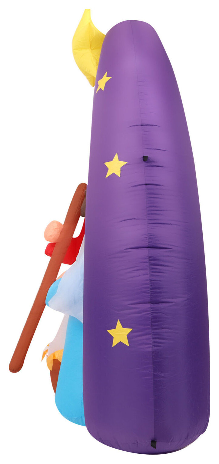 7-Ft. Pre-Lit Inflatable Nativity Scene - Traditional - Outdoor Holiday ...