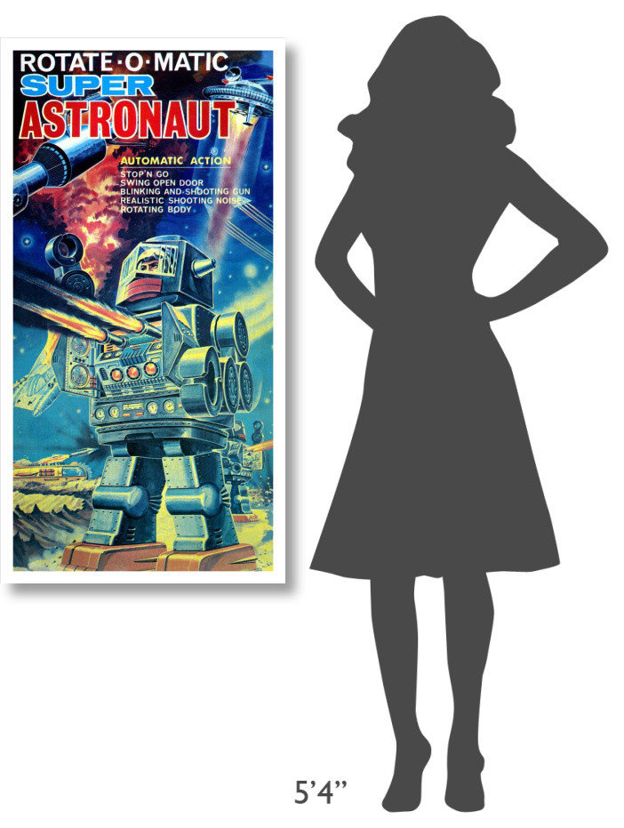 "Rotate-O-Matic Super Astronaut" Digital Paper Print by Retrobot, 17 ...