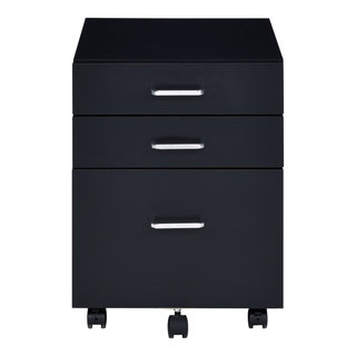 Acme Tennos Cabinet Black and Chrome Finish - Transitional - Accent ...
