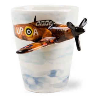 Spitfire 3D Ceramic Mug - Eclectic - Mugs - by Blue Witch Ceramics Inc ...