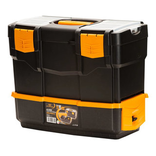 vidaXL Tool Box Stackable Tool Case Storage Box with Removable Tool ...
