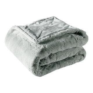 Heavy Faux Fur Throw, 60"x80" - Contemporary - Throws - by BNF Home | Houzz