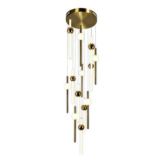 Baton LED Pendant With Brass Finish - Contemporary - Pendant Lighting ...