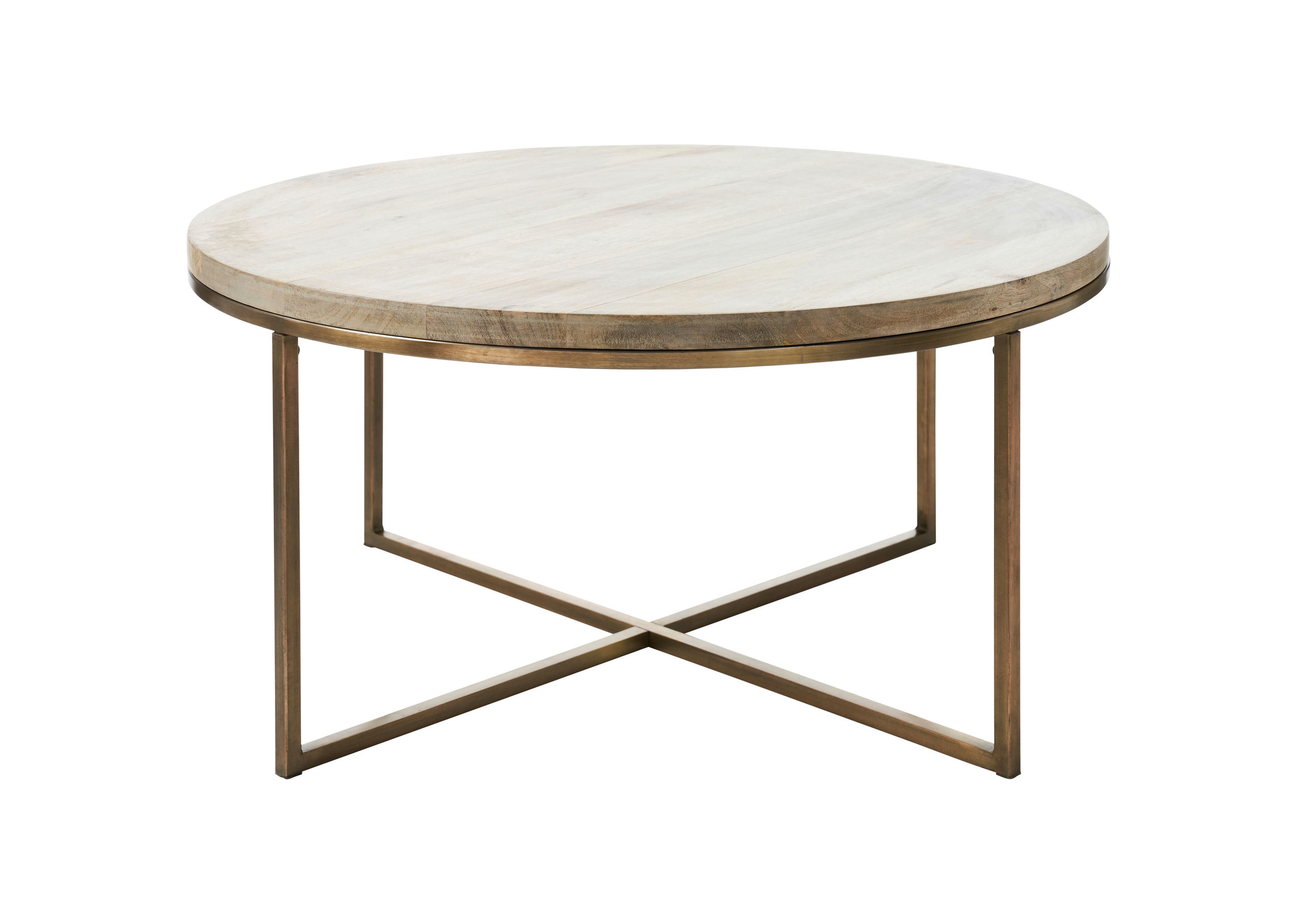 Liana Antique Brass Iron Odd Shape Coffee Table - Contemporary - Coffee ...