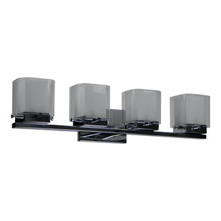 VL525-4CH Louis 7"x28"x7", 4 A19 60Watt - Transitional - Bathroom ...