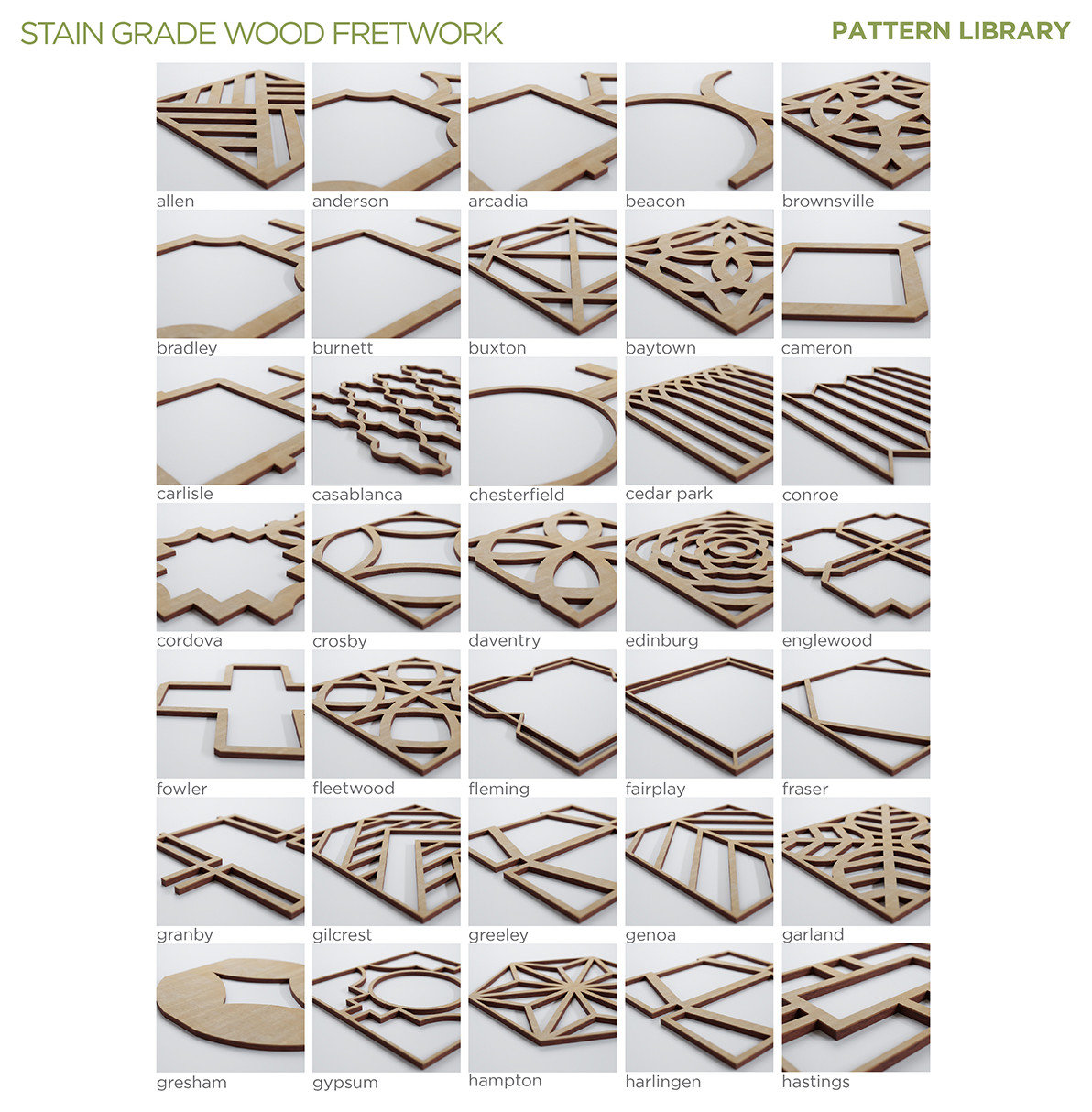 Extra Small Fowler Decorative Fretwork Wall Panels, Architectural Grade ...
