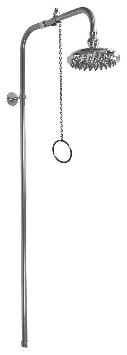 Wall Mount Stainless Steel Shower, Pull Chain Valve - Contemporary ...