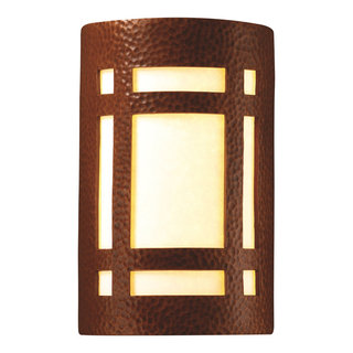 Ambiance Large Craftsman Window Wall Sconce - Transitional - Outdoor ...