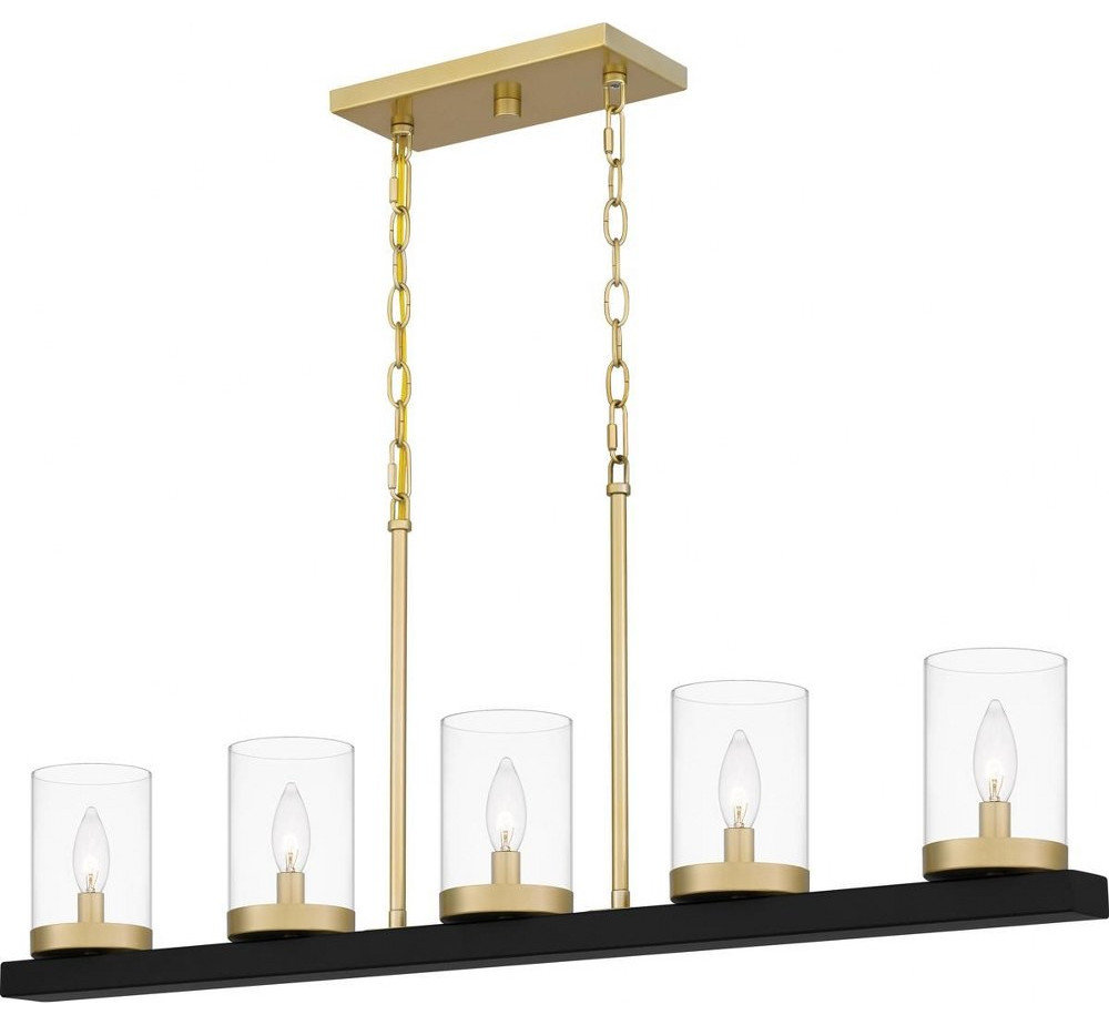 5 Light Island In Transitional Style-15.5 Inches Tall and 39 Inches ...