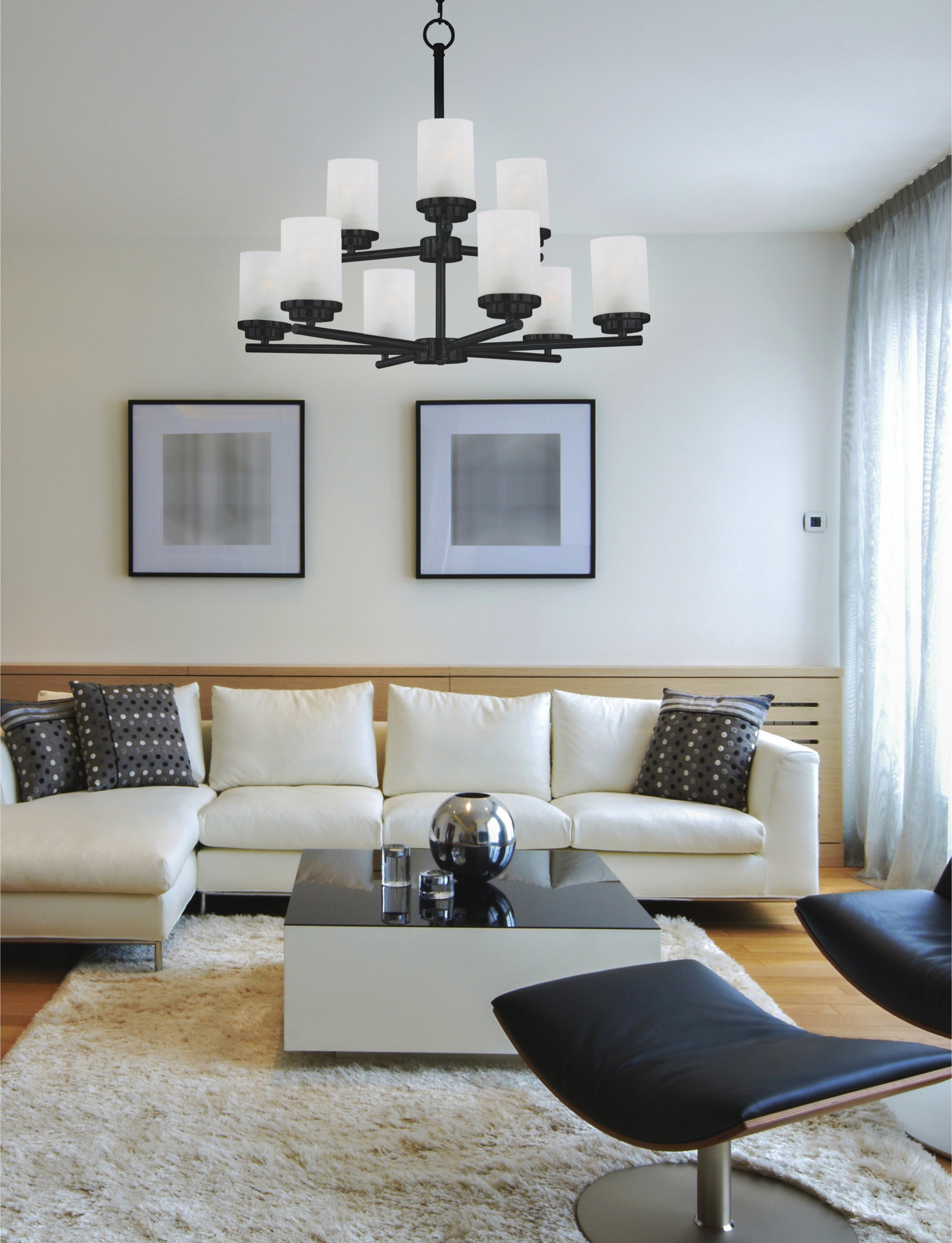 Corona Multi Tier Chandelier, Black - Transitional - Chandeliers - by ...