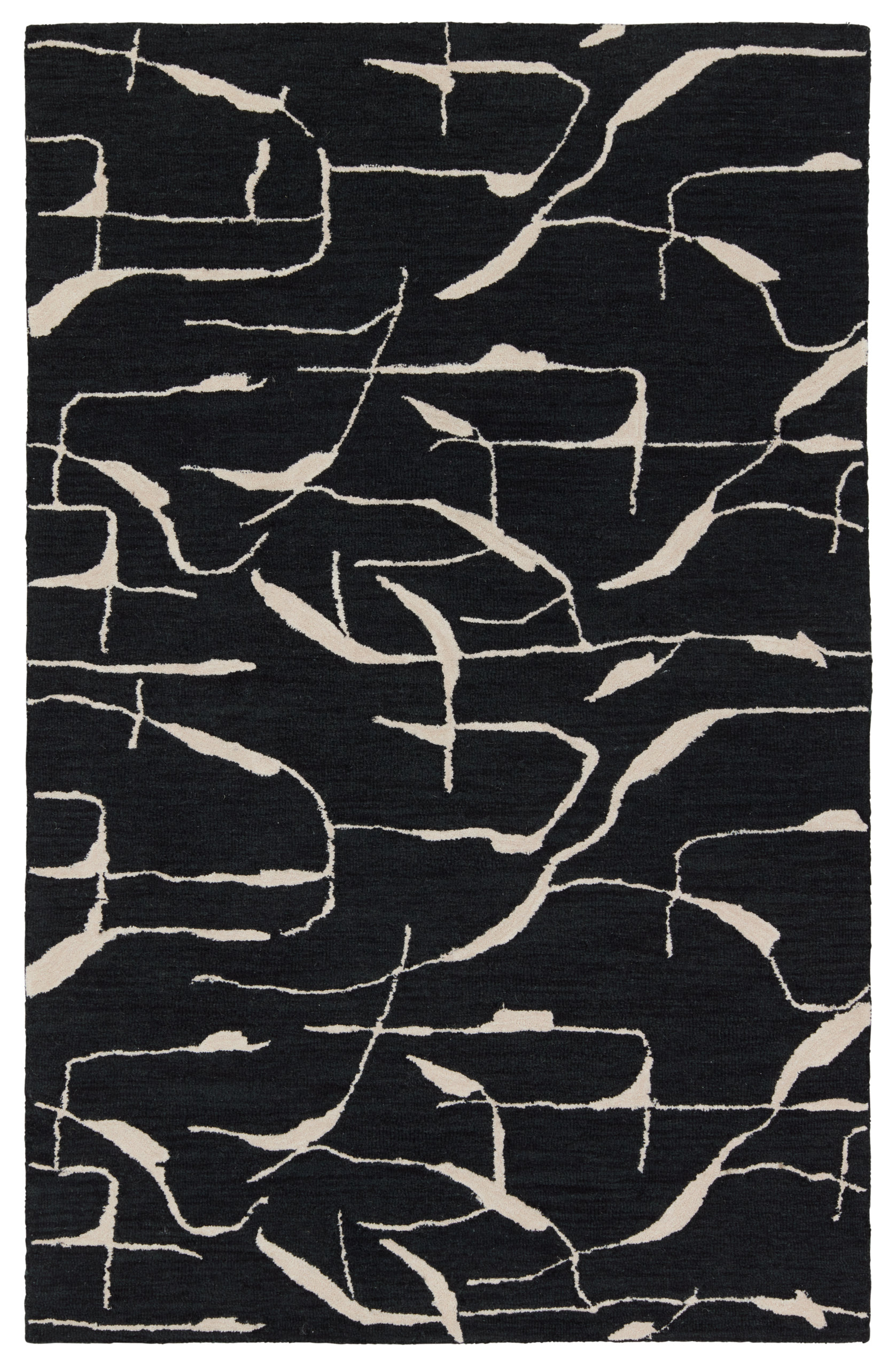 Nikki Chu by Jaipur Living Noir Abstract Black and White Area Rug, 9 ...