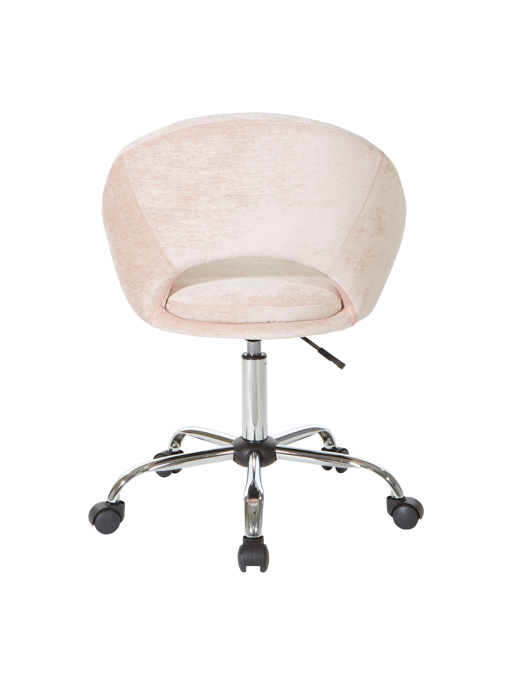 Milo Office Chair, Royal Velvet Fabric With Chrome Base - Contemporary ...