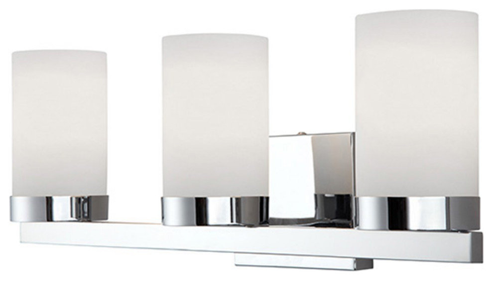Canarm Milo 3-LT Vanity Light IVL429A03CH, Chrome - Transitional ...