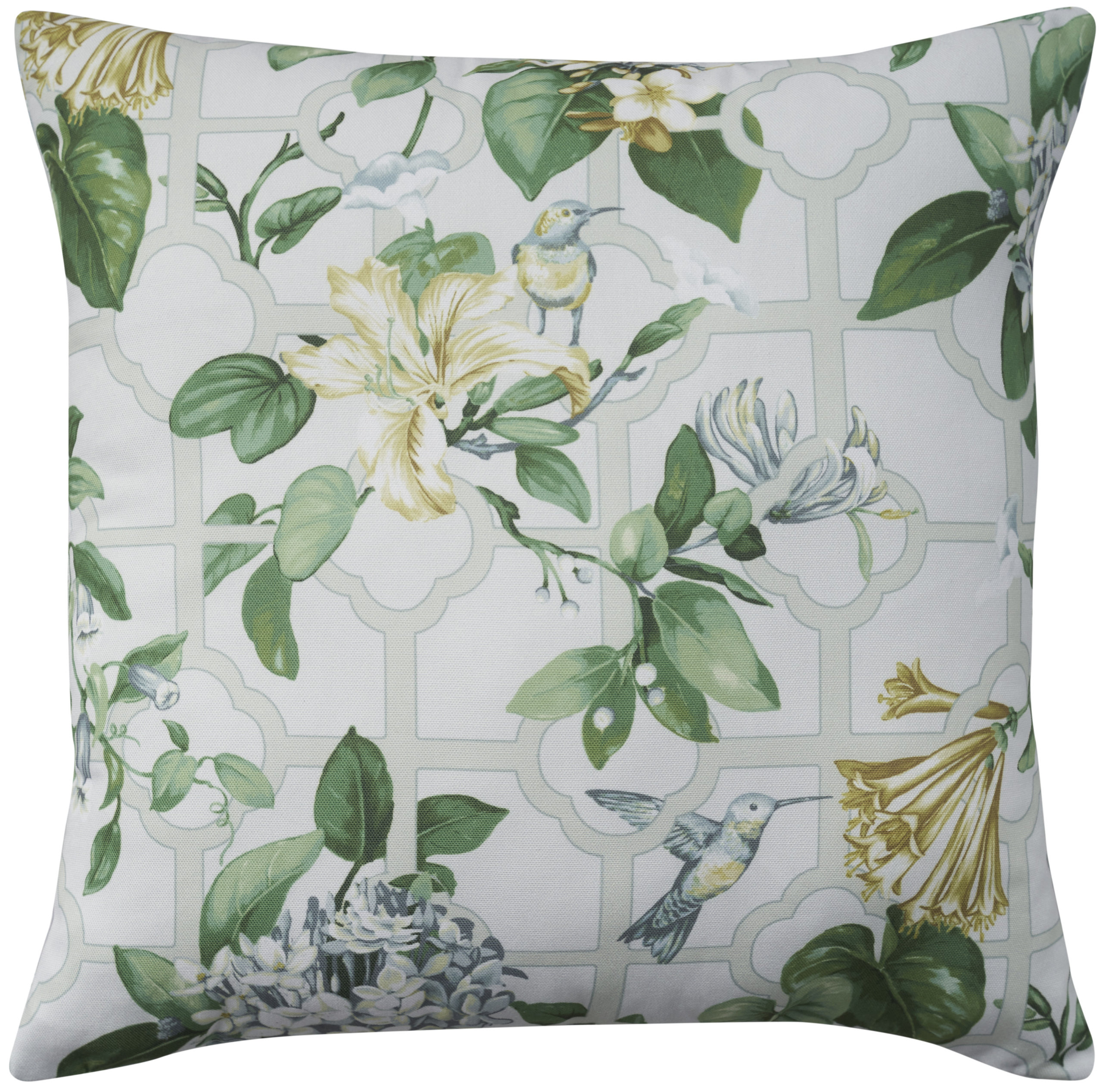 Nourison Home 18"x18" Waverly Waverly Indoor Plw Treillage Ivory Throw ...