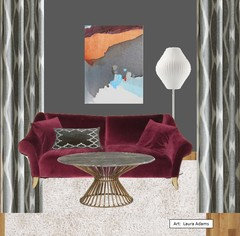 Need help decorating formal living room with raspberry furniture!