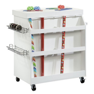 Sauder Select Craft Cart in Soft White - Transitional - Office Carts ...