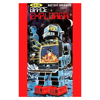 Battery Operated Space Explorer, 12" x 18" - Contemporary - Prints And ...