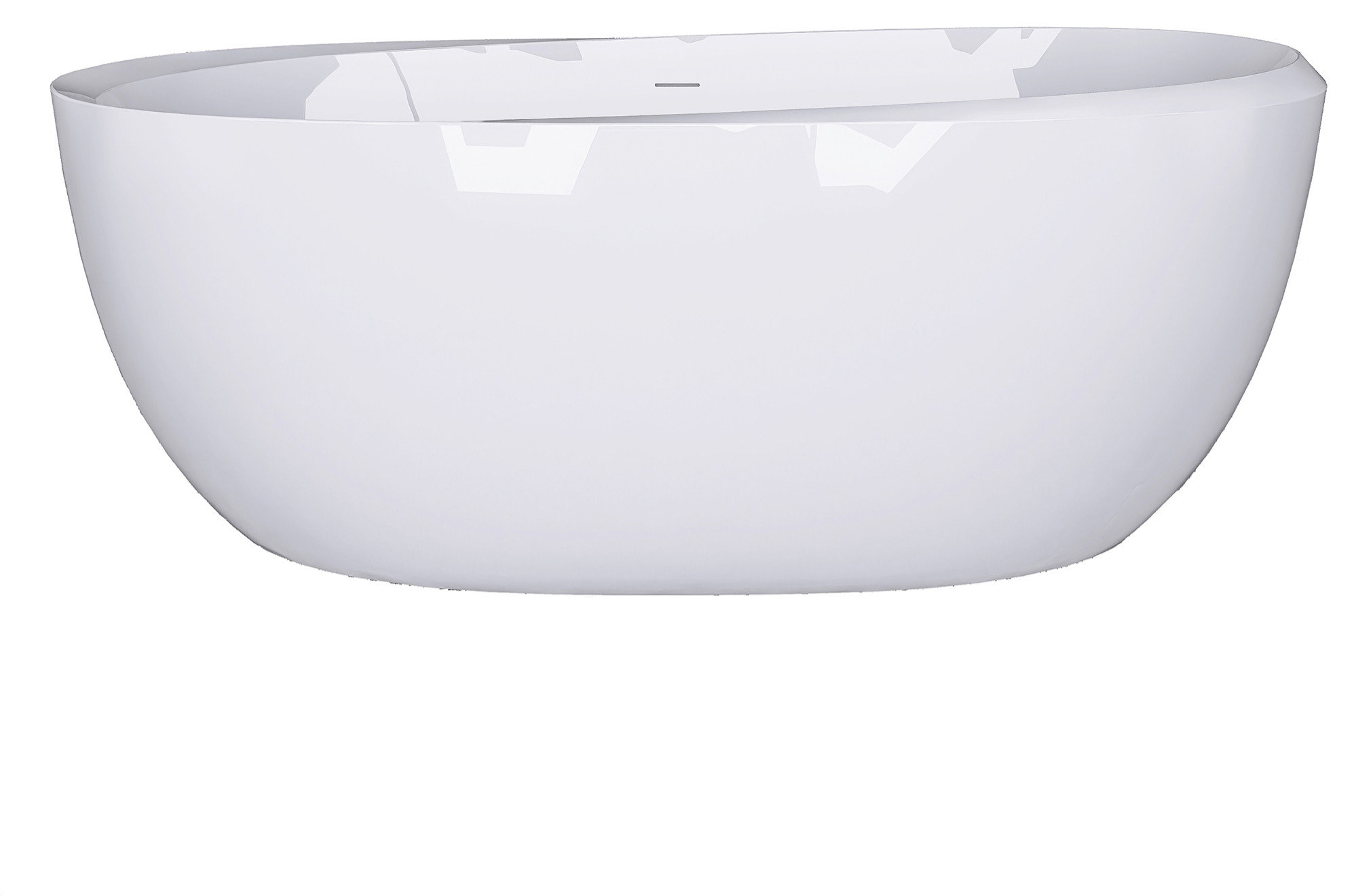 Acrylic Roll-Top Freestanding Flatbottom Soaking Bathtub - Contemporary ...