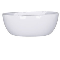 Acrylic Roll-Top Freestanding Flatbottom Soaking Bathtub - Contemporary ...